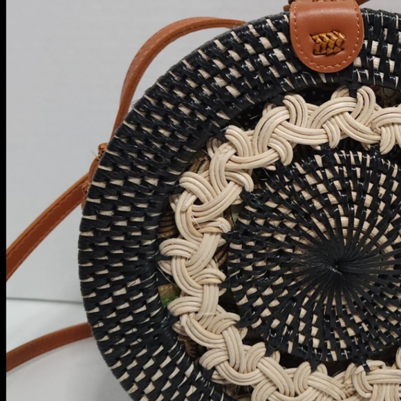 Rattan Purse | Bags | Round Rattan Purse Crossbody Wicker Purse For ...